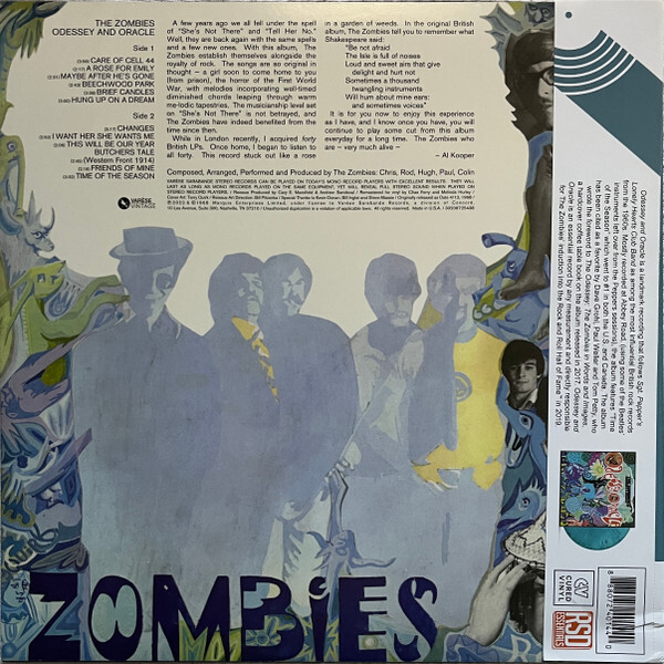 The Zombies Odessey And Oracle Vinyl LP - Discrepancy Records
