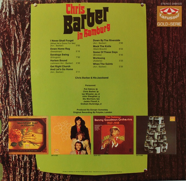 Chris Barber's Jazz Band Chris Barber In Hamburg (Live In Concert ...