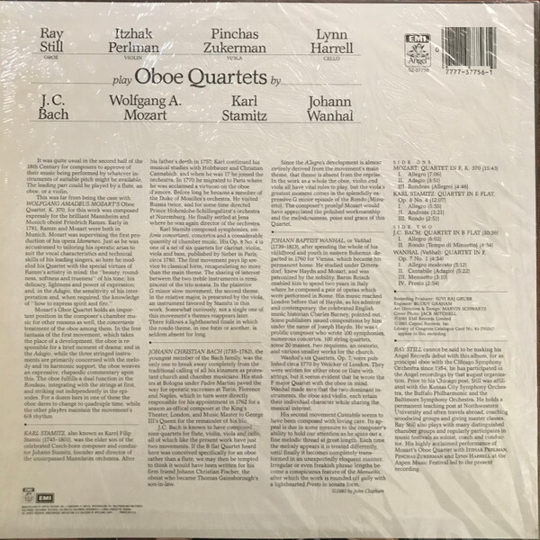Johann Christian Bach / Wolfgang Amadeus Mozart / Carl Stamitz / Johann ...
