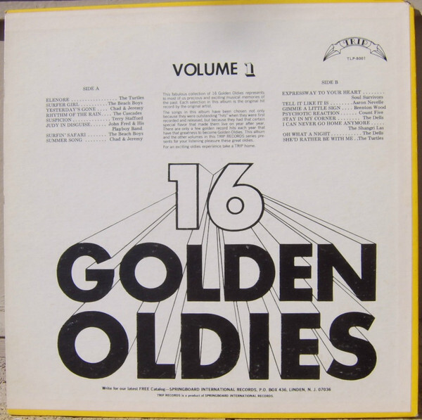 Various 16 Golden Oldies Vol. 1 Vinyl LP - Discrepancy Records