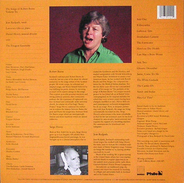 Robert Burns (4) / Jean Redpath / Serge Hovey The Songs Of Robert Burns ...