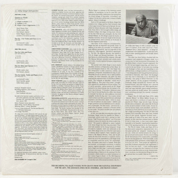 Arthur Berger (2) / Gilbert Kalish / Joel Krosnick / Christopher ...