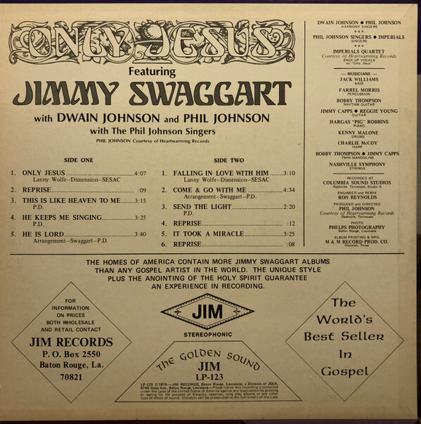 Jimmy Swaggart / Dwain Johnson / Phil Johnson (3) / The Phil Johnson ...