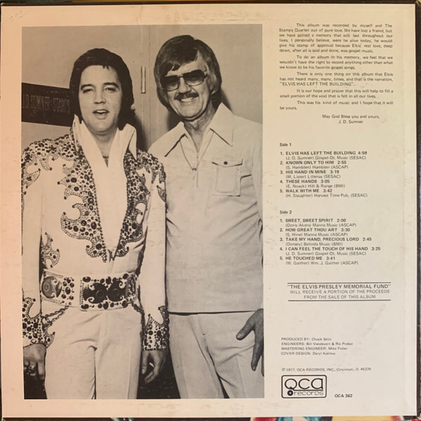 J. D. Sumner / The Stamps Quartet Elvis' Favorite Gospel Songs ...