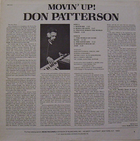 Don Patterson Movin' Up! Vinyl LP - Discrepancy Records