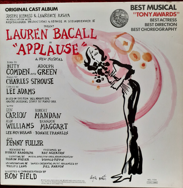 Charles Strouse / Lee Adams (2) / Lauren Bacall Applause (Original ...