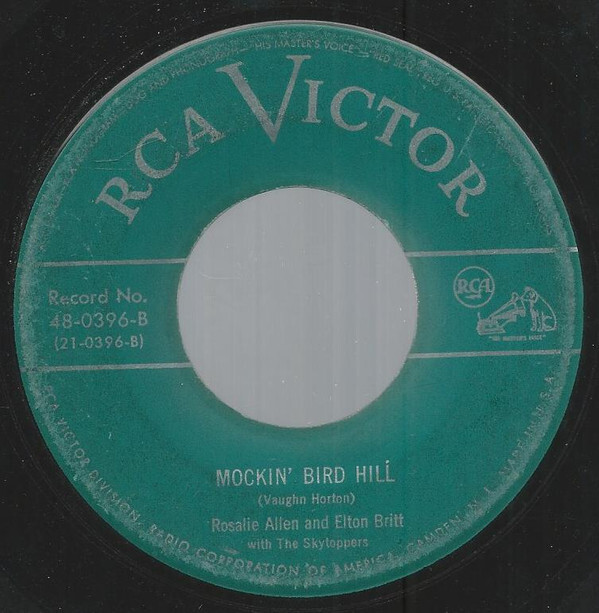 Rosalie Allen / Elton Britt / The Skytoppers Tomorrow You'll Be Married ...
