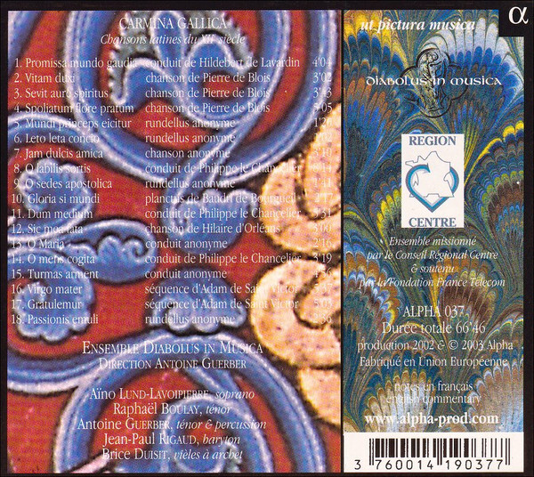 Diabolus In Musica / Antoine Guerber Carmina Gallica (Chansons Latines ...