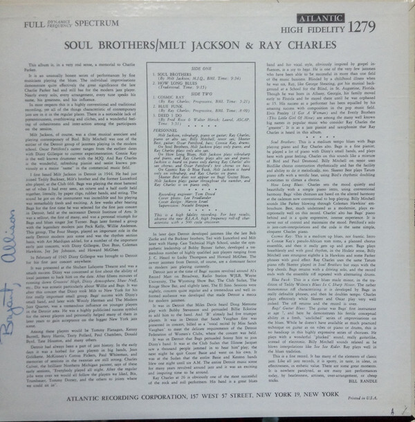 Milt Jackson;Ray Charles - Soul Brothers Vinyl buy new and used at ...