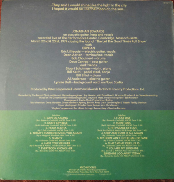 Jonathan Edwards (2) - Lucky Day Vinyl buy new and used at Discrepancy ...