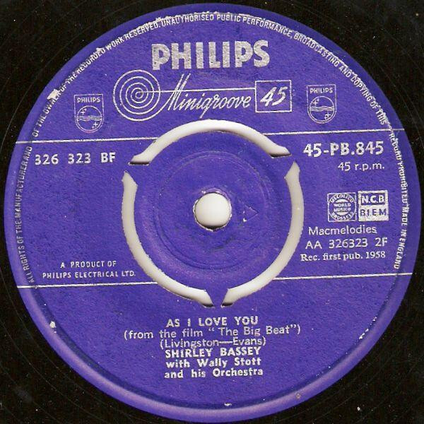 Shirley Bassey / Wally Stott & His Orchestra Hands Across The Sea Vinyl ...