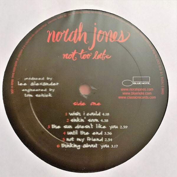 Norah Jones Not Too Late Vinyl LP - Discrepancy Records