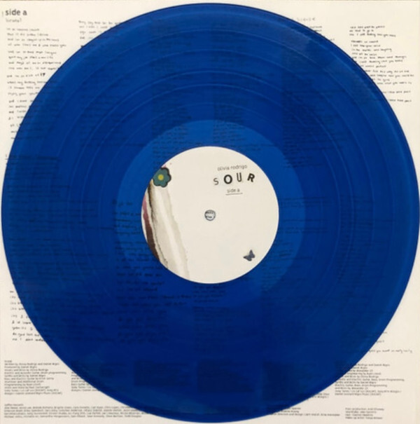 Olivia Rodrigo Sour alt cover BLUE vinyl LP + poster For Sale Online ...