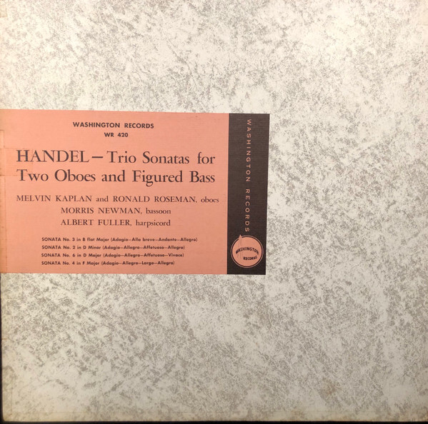 Georg Friedrich H├ñndel;Melvin Kaplan;Ronald Roseman;Morris Newman ...