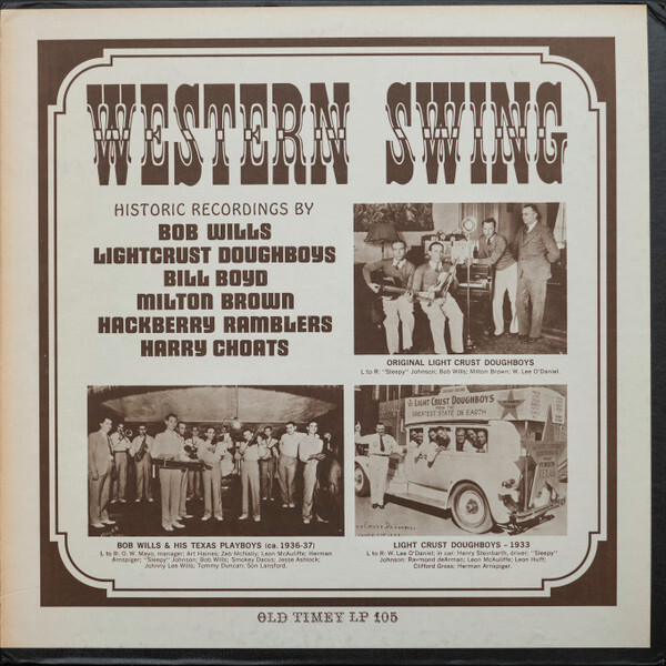 Various Western Swing (Historic Recordings) VINYL - Discrepancy Records