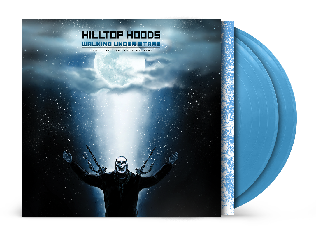 Hilltop Hoods Walking Under Stars BLUE VINYL 2LP - Discrepancy Records