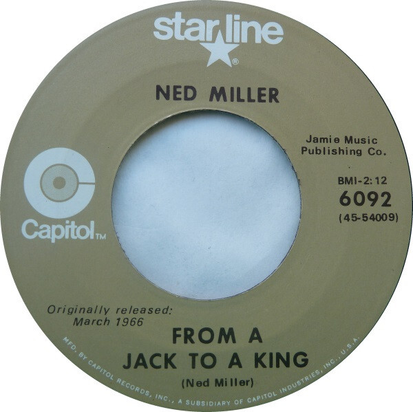 Ned Miller From A Jack To A King / Do What You Do, Do Well Vinyl ...