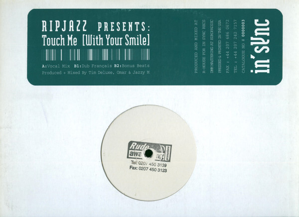 Rip Jazz Touch Me [With Your Smile] Vinyl - Discrepancy Records