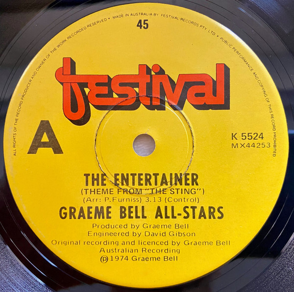 Graeme Bell All Stars - The Entertainer (Theme From "The Sting") Vinyl ...
