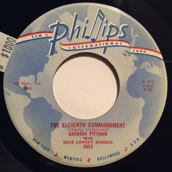 Barbara Pittman / The Gene Lowery Singers The Eleventh Commandment ...