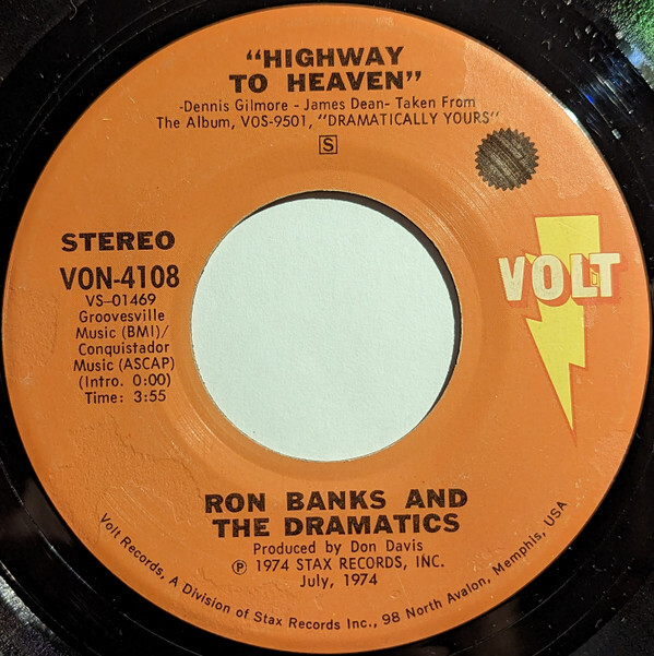 Ron Banks / The Dramatics Highway To Heaven / I Made Myself Lonely Vinyl - Discrepancy Records