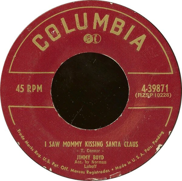 Jimmy Boyd I Saw Mommy Kissing Santa Claus / Thumbelina Vinyl ...