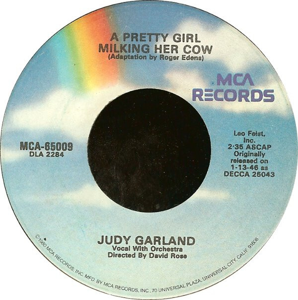 Judy Garland A Pretty Girl Milking Her Cow / It's A Great Day For The ...