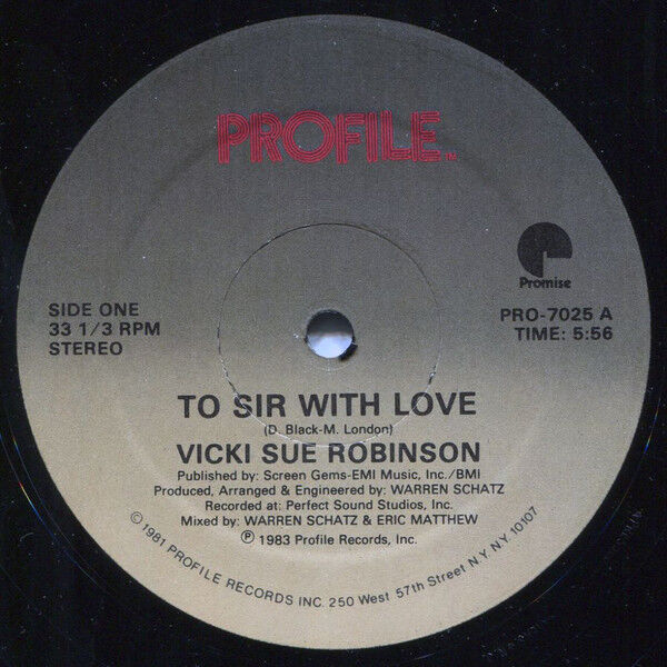 Vicki Sue Robinson - To Sir With Love Vinyl buy new and used at ...